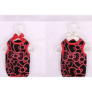 BUUEERR 5 Pack Pearl Beads Metal Elegant Rosette Clothes Hangers for Kids Children Pet Dog (Pink)