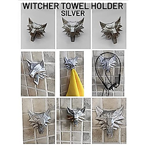 Multi-Utility 3D Printed Self Adhesive Towel Stand (Pack of 3) for Bathroom Accessories| Apron Holder in Kitchen| Headphone Holder| Keyholder (8 x 5 x 8.5) cm.