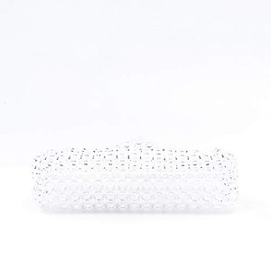 YUSHINY Women Candy Color Beaded Acrylic Handbag Evening Handmade Bags for Wedding Party (Clear)