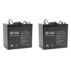 UPG UB12550 12V 55AH Internal Thread Battery for Tuffcare BX 6000, 6500-2 Pack