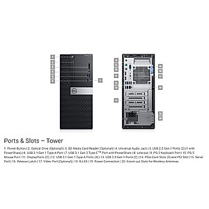 Dell OptiPlex 7070mt Computer Intel 9th Gen i7-9700 3.0GHz (Up to 4.8GHz) 8-Cores 12MB 65W CPU 16GB DDR4-2666MHz Memory 256GB NVMe PCIe SSD 1TB 7200RPM SATA HDD AMD Radeon™ R5 430 2G Windows 10 Pro