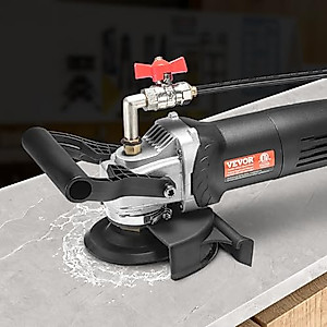 VEVOR Wet Polisher 800W, 4" Concrete Grinder with 6 Variable Speed and 7 Polishing Kits, Wet Grinder Machine for Marble, Granite, Stone, Rock, Tile, Equipped with a GFCI Switch, (1000 - 4000 RPM)