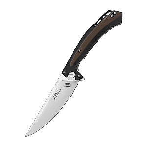 HOKC Nuker | 347-109406 | Utility Knife, Pocket Knife, EDC Knife by Official Dealer - Designed by Russian Master Aleksander Biryukov - Liner Lock, G10 Handle, Finger Flipper, Ball Bearing Pivot, Adjustable Pocket Clip, Long and Durable D2 Stainless Tool S