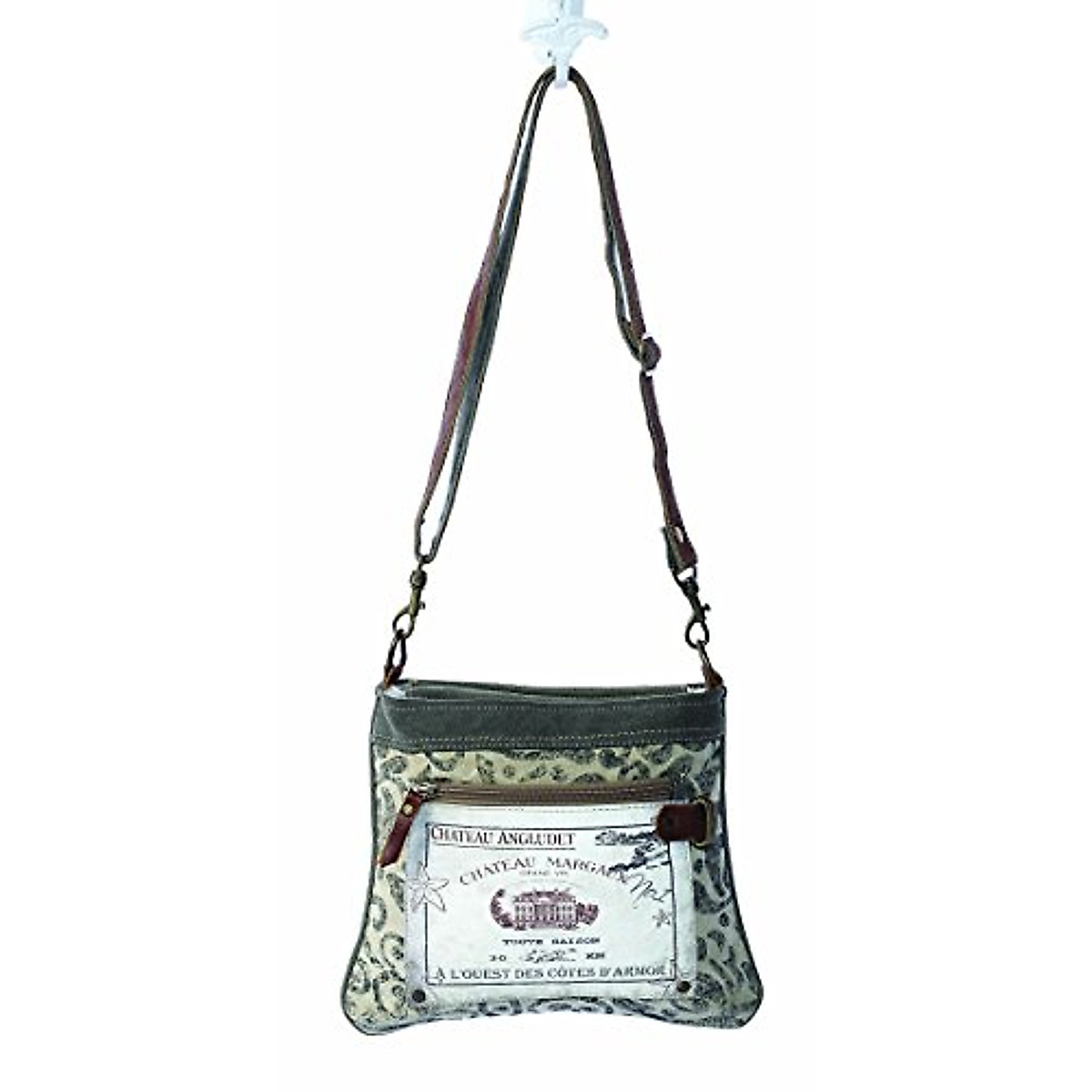 Myra Bag Chateau Cross Upcycled Canvas Bag S-1148