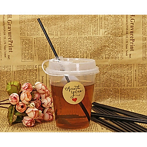 Tupalizy 200PCS Black Plastic Straws Drinking Coffee Stirrers for Wedding Coffee Sip Stir Sticks for Cocktail Tea Chocolate Hot Water Cold Drinks Cups Travel Mugs Crafts Home Bars, 7.87inch