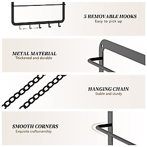 3 Tier Sunglasses Organizer Storage Wall Mounted, GLEDICH Upgraded Hanging Glasses Holder for Wall and Door with 5 Hooks, Metal Eyeglasses Rack Multiple Eyewear Display Hanger - Holds Up to 29 Glasses