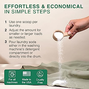 Good Natured Brand Natural Laundry Detergent Powder & Washing Soda for Tough Stains & Odors | Hypoallergenic, Safe for Sensitive Skin | Biodegradable & Eco-friendly | Rosemary Revival | 52 Loads 30oz