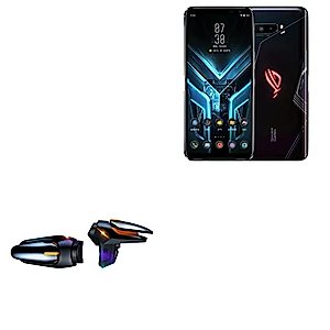 BoxWave Gaming Gear Compatible with ASUS ROG Phone 3 - Touchscreen QuickTrigger Auto, Trigger Buttons Autofire Gaming Mobile FPS - Jet Black