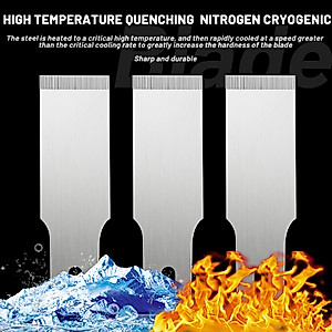 Size 18 Chiseling Blades SK5 Knife Blades No Handles Knife Square Blade Carbon Steel Chisel Tip Knife Blade with Plastic Storage Boxes for Craft Carving Chiseling Shaving Cutting (30 Pack)