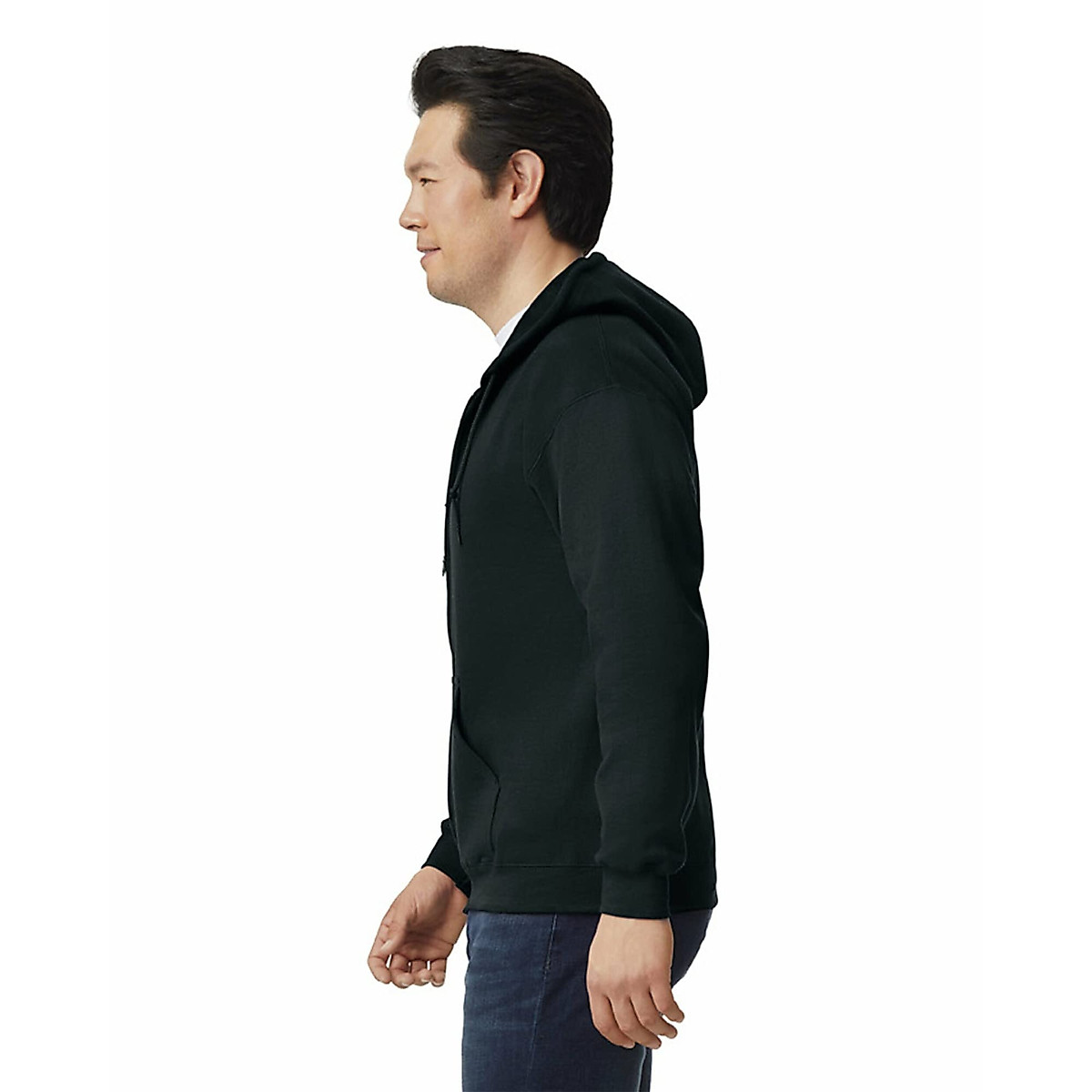 UGP Campus Apparel Gildan mens Fleece Zip Hooded Sweatshirt, Style G18600 Shirt, Black, 3X-Large US