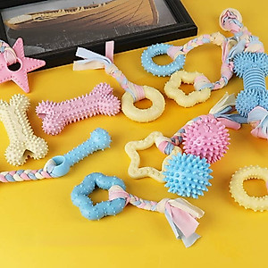 Dog Chew Toys,Toothbrush Stick Teeth Cleaning Brush Dental for Medium Large Dog Interactive Dog Toys (Circle)