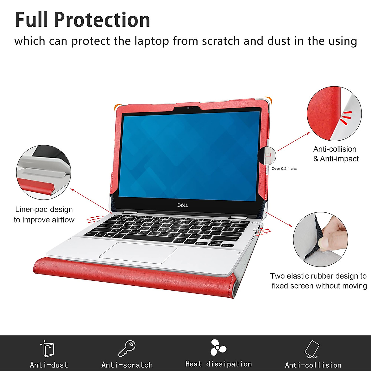 Alapmk Protective Case for 11.6" Lenovo 100e Chromebook Gen 4/Lenovo 300e Yoga Chromebook Gen 4/Lenovo 300w Yoga Gen 4/Lenovo 100w Gen 4 (Not fit Lenovo 100e Chromebook Gen 3/Gen 2),Red