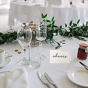 70 Pcs Place Cards Blank Fillable Banquet Seat Card with Gold Foil Frame, Place Cards for Table Setting, Escort Cards, Name Cards, Wedding Place Cards for Wedding, Table, Dinner Parties, 2.5" x 3.75"