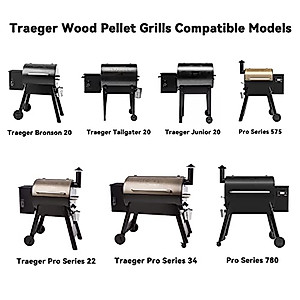 Stanbroil Pellet Grill Hopper Extension for Traeger Pro Series 22, 34, 575, 780, Tailgater 20, Junior 20, Bronson Wood Pellet Grill and Smoker, Black