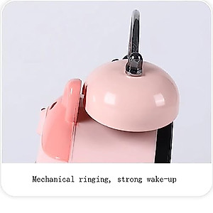 GRFIT Alarm Clocks 4" Alarm Clock, Twin Bell Silent Non-Ticking Battery Operated Extra Loud with Night Light, for Bedside Table Desk Bedside Clock (Color : White)