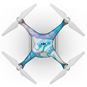Design Skinz Design Skinz Marbleized Blue Paradise V45 Full-Body Wrap Decal Skin-Kit Compatible with The Drone DJI Phantom 2