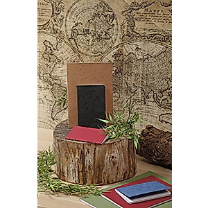 Clairefontaine - Ref 793461C - Age Bag Thread-Bound Notebook (192 Pages) - A5 Size, Lined Rulings, 90gsm Brushed Vellum Paper, Elastic Closure - Black Cover