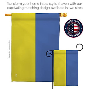 Ukraine Garden Flag Wall Tapestry Home Decor Bandera de Support Stand with Ucrania Banner Small House Decoration Lawn Yard Sign Ukrainian Gift Made In USA