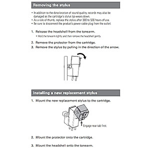 ATN3600LX OEM LP GEAR stylus for Sony PSLX250H, PS-LX250H, PSLX300USB, PS-LX300USB turntable