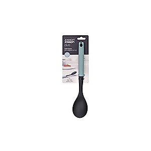 Joseph Joseph Duo Solid Spoon with Integrated Tool Rest Hygienic Design, Heat-Resistant Nylon Head, Ideal for Non-Stick Cookware, Opal