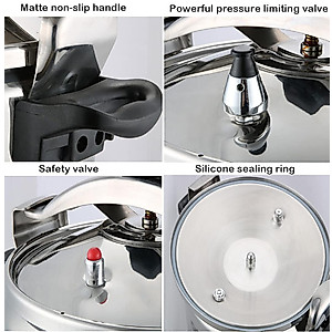 25 Quart olla de presion grande & stainless steel pressure cooker & large steamer cooking pressure canners,safety lock Explosion-proof,Suitable for All Hob Types,ollas de presión para cocinar