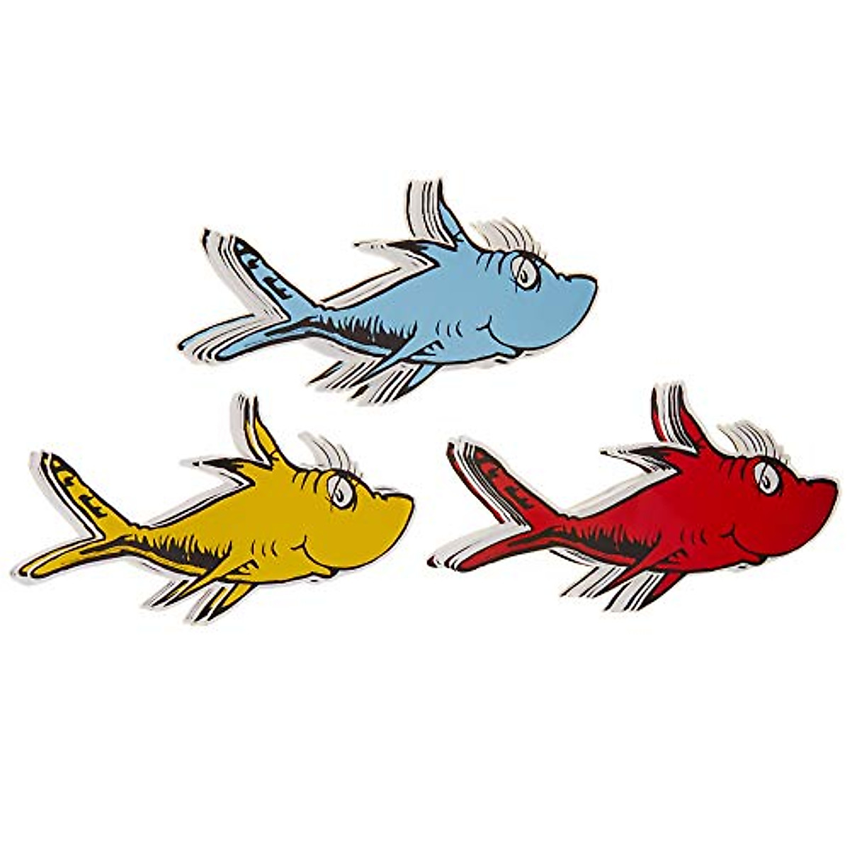 Eureka Back to School Dr. Seuss One Fish, Two Fish Paper Cut Out Classroom Decorations, 36 pc, 5.5'' W x 5.5'' H