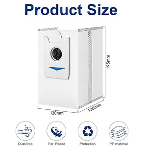 Moupaa 6PCS Dust Bags for Ecovacs Deebot X5 Pro/ X5 Omni/ X2/ X2 Pro/ DEX86 Robot Vacuums Replacement Spare Parts