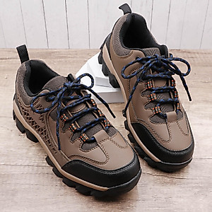 DELELE 2 Pair Round Wave Non Slip Outdoor Mountaineering Climbing Shoe Laces String Rope Blue&Black Hiking Shoelaces Men Women Shoestrings-55 inch