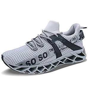 UMYOGO Mens Road Running Shoes Mesh Breathable Sneakers Lightweight Fashion Sports Gym Athletic Shoes