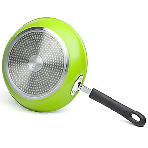 Ozeri Green Ceramic Frying Pan 100% PTFE, PFC, APEO, GenX, NMP and NEP-Free German-Made Coating, 12-Inch