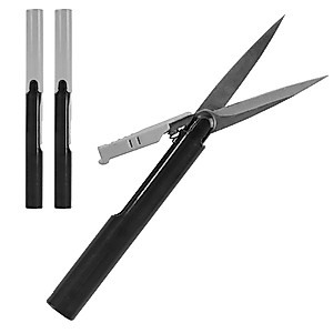BambooMN Penblade Pen-Style Portable Travel Scissors - Charcoal - 2 Pairs