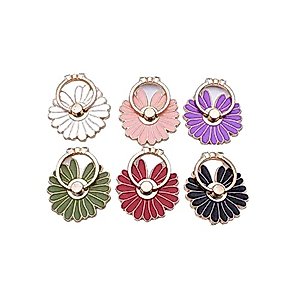 ARFUKA Phone Holder Ring Grips Daisy Finger Ring Stand 360 Cell Phone Ring Hollder for Cell Phone Tablet Case Accessories 6 Pack