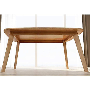 WoodShine Mid Century Modern Real Solid Wood Dining Table, Working Desk,47 Inch,Natural…