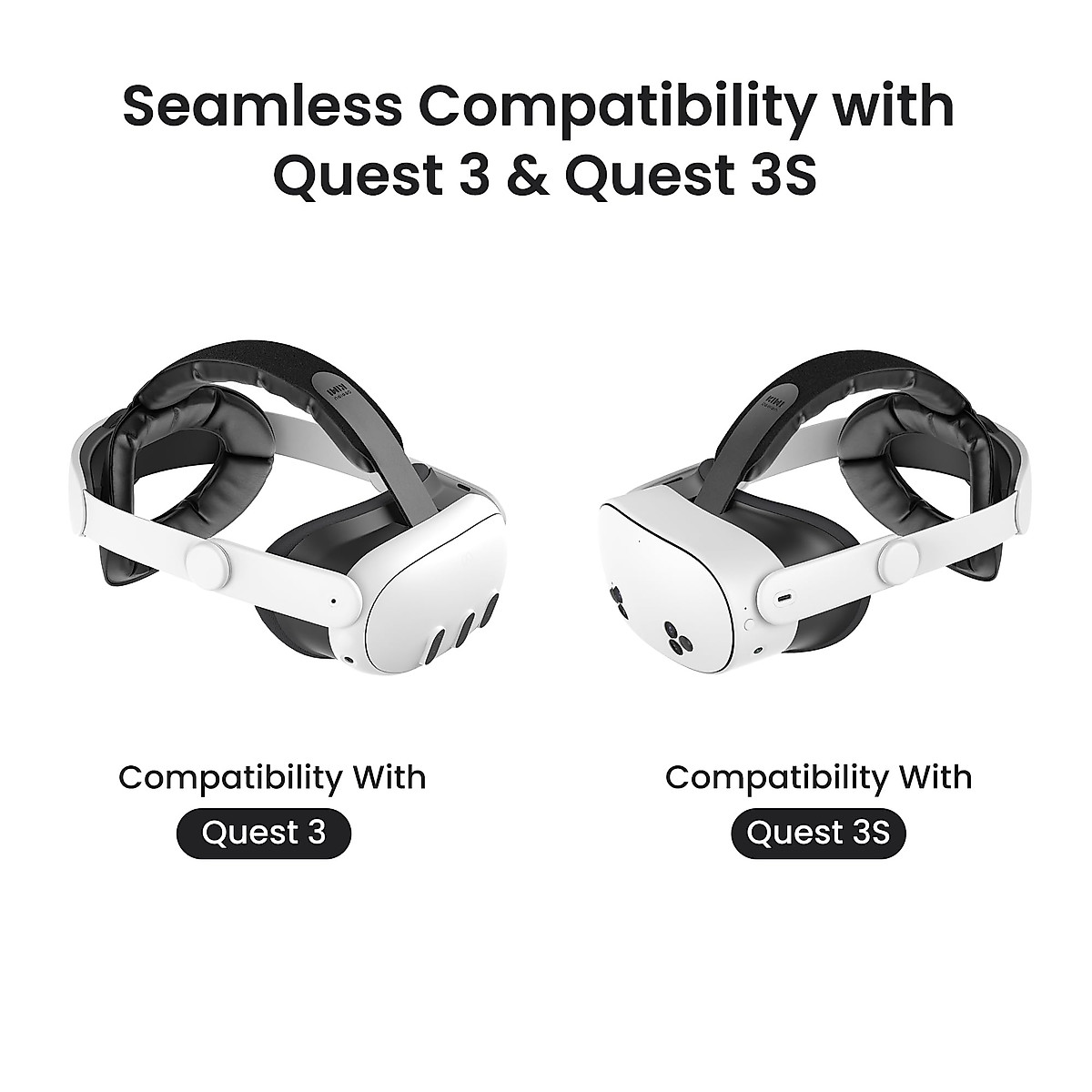 KIWI design K4 Comfort Head Strap Accessories for Meta/Oculus Quest 3/3S, Non-Battery Lightweight Head Strap