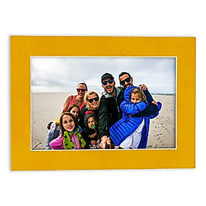 8.5x11 Mat Bevel Cut for 5x6 Photos - Acid Free Bright Yellow Precut Matboard - For Pictures, Photos, Framing - 4-ply Thickness