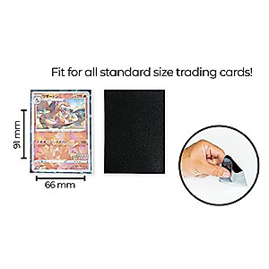 Premium Preferred Protection 100 Black Holographic Card Sleeves Perfect Fit Shiny Trading Card Standard Size Pokemon Sleeves | Fits Metazoo, Magic The Gathering, Dragon Ball Super