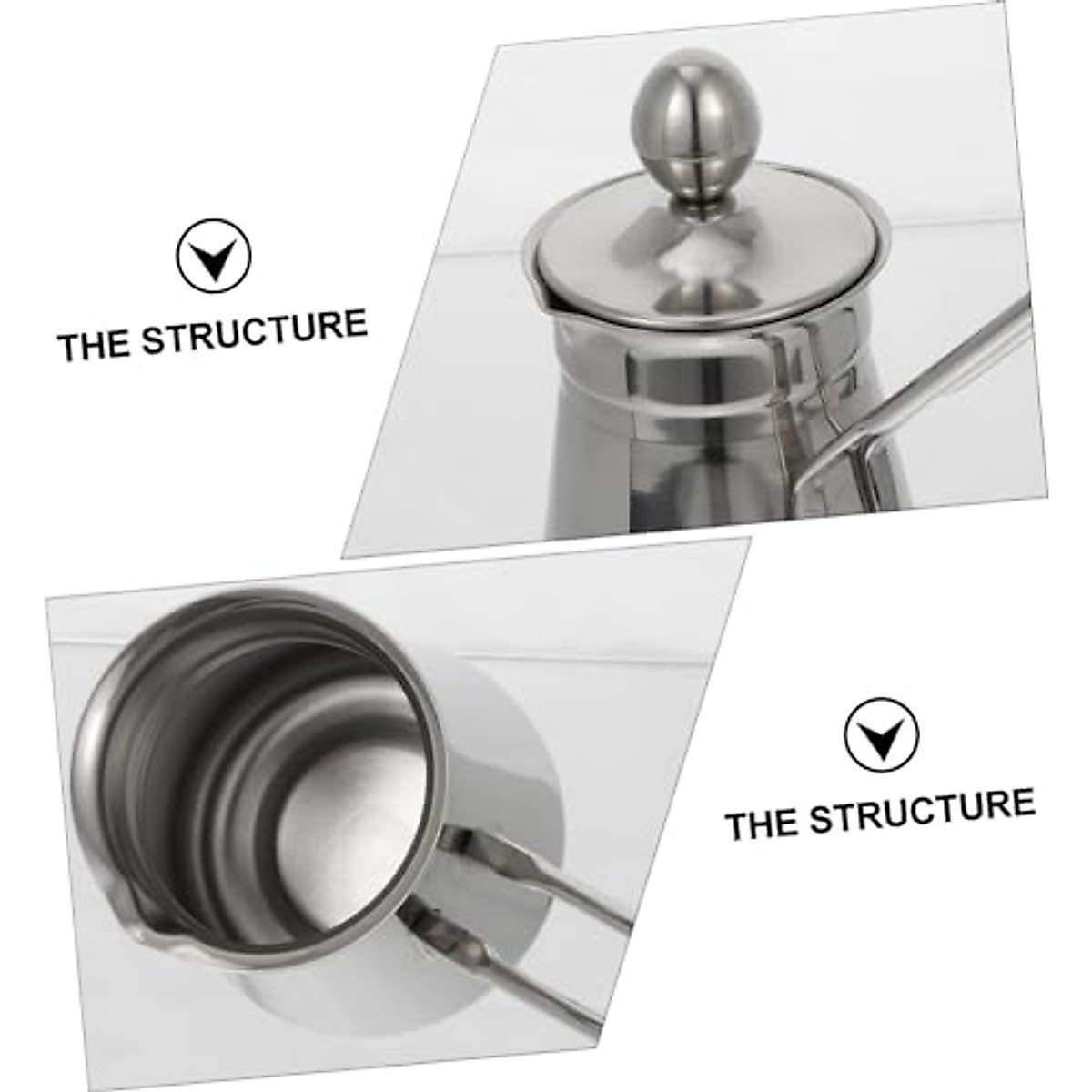 SHOWERORO 1pc Milk Foam Cup Milk Steaming Milk Maker Espresso Pitcher Coffee Milk Jug Espresso Pot Milk Frother Cup Hot Chocolate Tea Creamer Coffee Frothing Pitcher 201 Stainless Steel