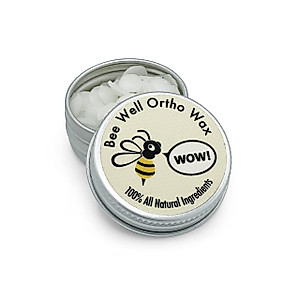 Bee Well Ortho Wax | Pure | All Natural Extra Firm Braces Wax | Protect, Prevent & Relieve Orthodontic Braces Discomfort & Mouth Pain | 2 Recyclable Jars | 150 Total Pieces of Wax for Braces