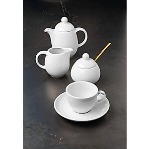 Seltmann Weiden Commercial Dinnerware, Meran Porcelain Coffee/Tea Cup Saucer, White, 6.3-Inch, Set of 6