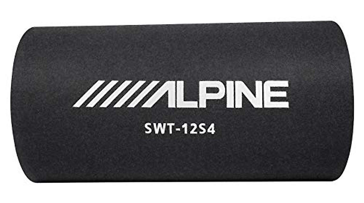 Alpine SWT-12S4 1000 Watt 12" Car Audio Bass Tube Subwoofer Bundle with ...
