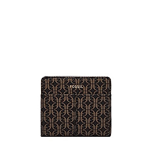 Fossil Women's Tara Leather Wallet Multifunction Bifold, Black/Brown (Model: SL8227015)