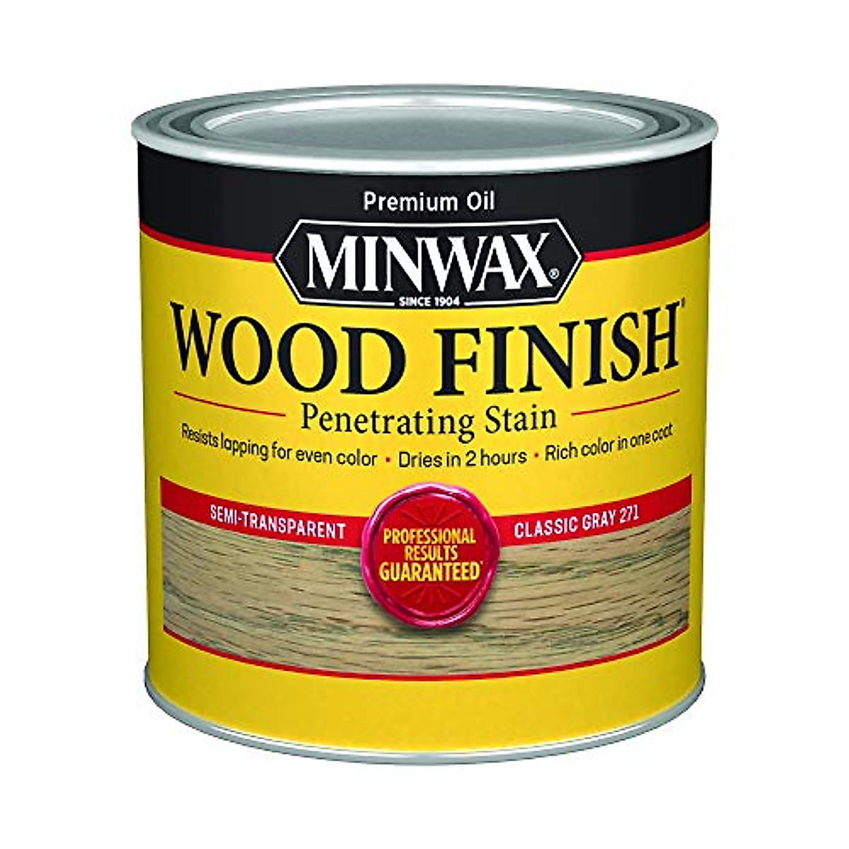 1/2 pt Minwax 22761 Classic Gray Wood Finish Penetrating Oil-Based Wood Stain