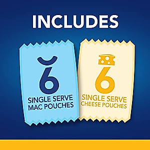 Kraft Easy Mac Original Macaroni & Cheese Microwavable Dinner (6 ct Packets)