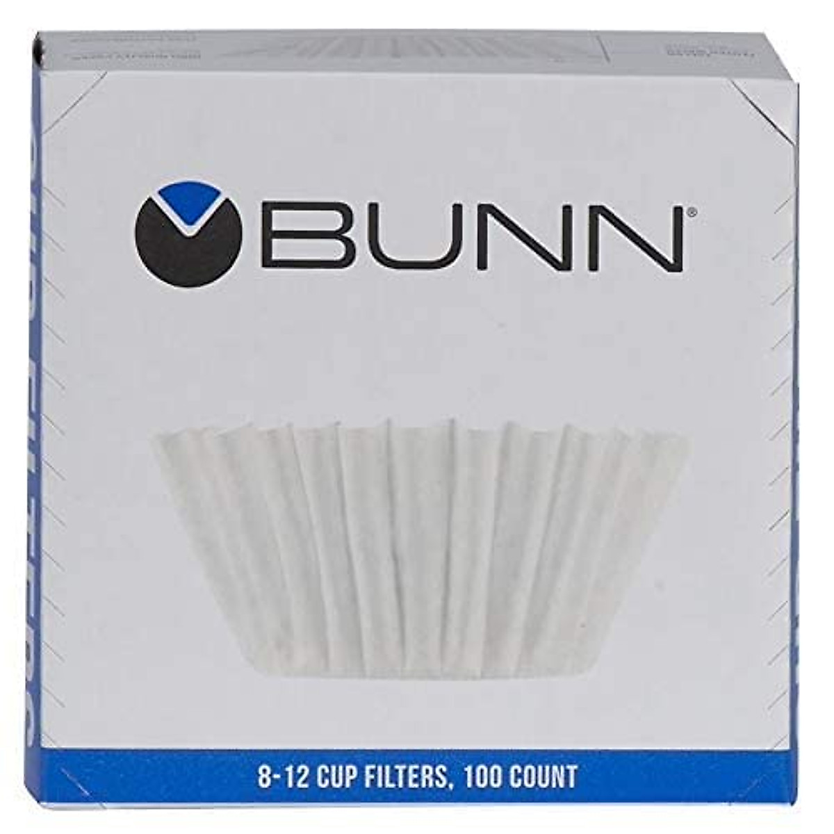 Coffee Filters, 8/12-Cup Size, 100/Pack