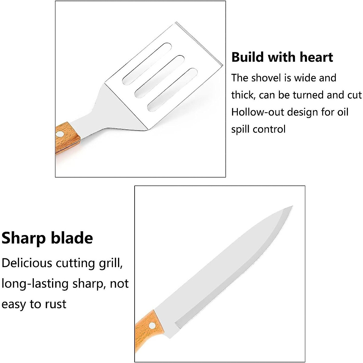 BBQ Tools Set, 4 PCS Portable Grilling Utensil Kit, Compact Barbecue Tool Set with Oxford Storage Bag - Suitable for Cooking and Camping Grilling Accessories