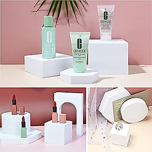 Yoocheese 12PCS Product Photography Photo Props : Hard Foam Geometric Shapes for Jewelry Cosmetic Flat Lay Photo Shoot (White)