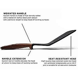 AJ Kitchen Utensils, Utensils Set, Cooking Utensils Set, Kitchen Utensils Set, 7-Pieces Nylon Utensil Sets with Rotating Stand, Non-Stick Cooking Utensils Set, Italian Design.