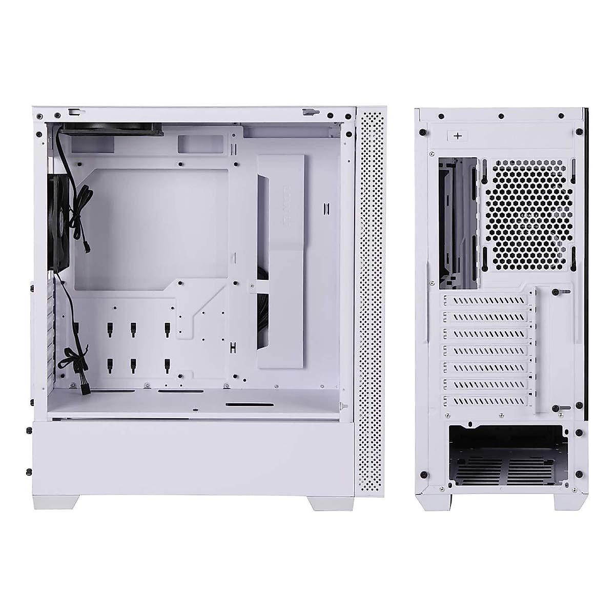 LIAN LI Mid-Tower Chassis ATX Computer Case PC Gaming Case w/Tempered Glass Side Panel, Magnetic Dust Filter,Water-Cooling Ready, Side Ventilation and 2x120mm Fan Pre-Installed (LANCOOL 205, White)