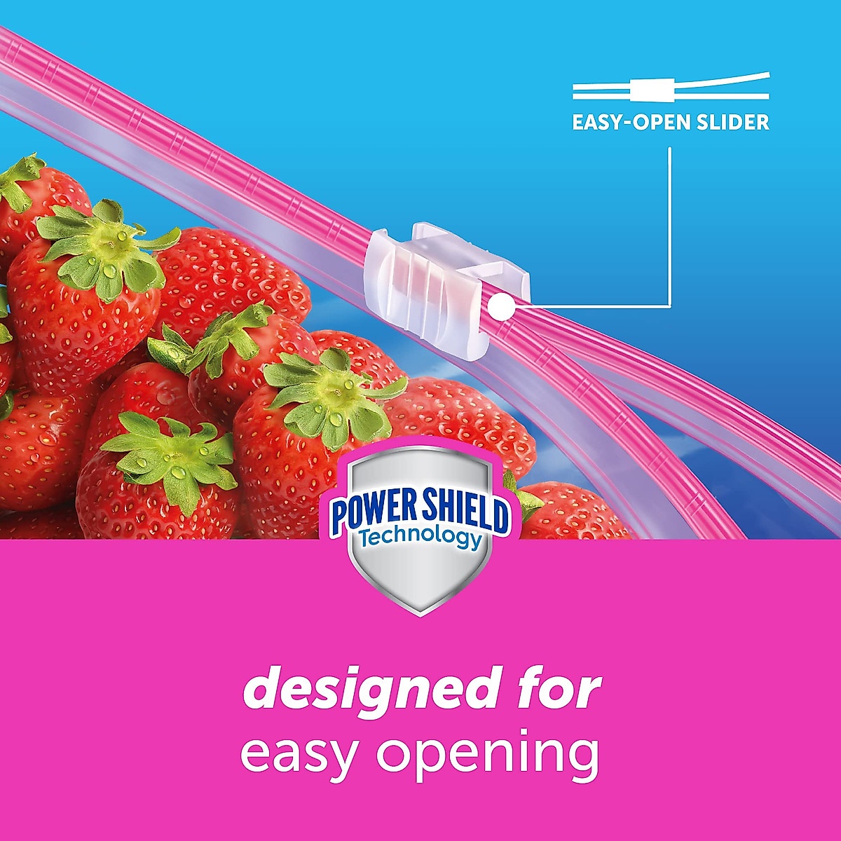 Ziploc Gallon Food Storage Slider Bags, Power Shield Technology for More Durability, 68 Count