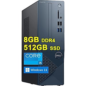 Dell Inspiron 3020S Small Business Desktop Computer 13th Generation Intel 10-core i5-13400 Processor (> i7-11700) 8GB DDR4 512GB SSD Intel UHD Graphics 730 HDMI DisplayPort Bluetooth Win11 Black